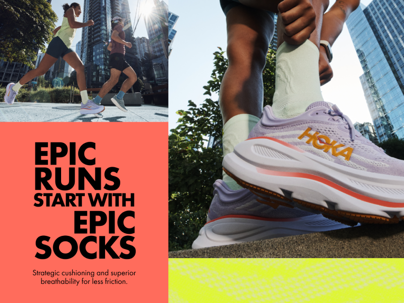 Epic Runs Start With Epic Socks | HOKA® | Indonesia