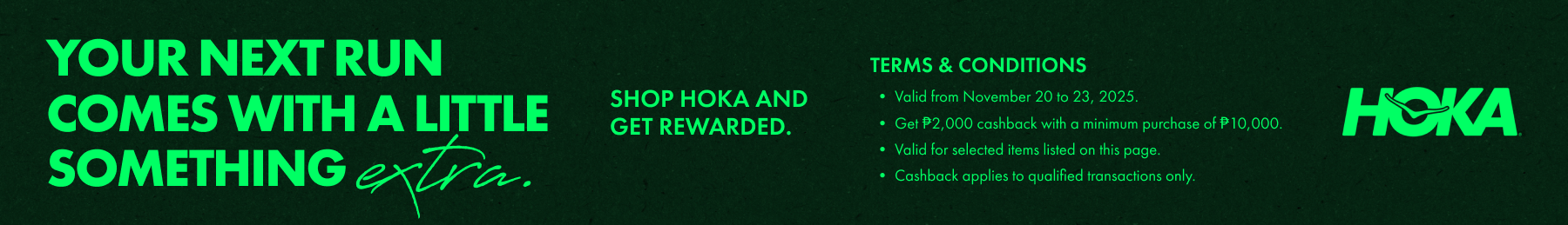 Cashback Promotion | HOKA® | Philippines